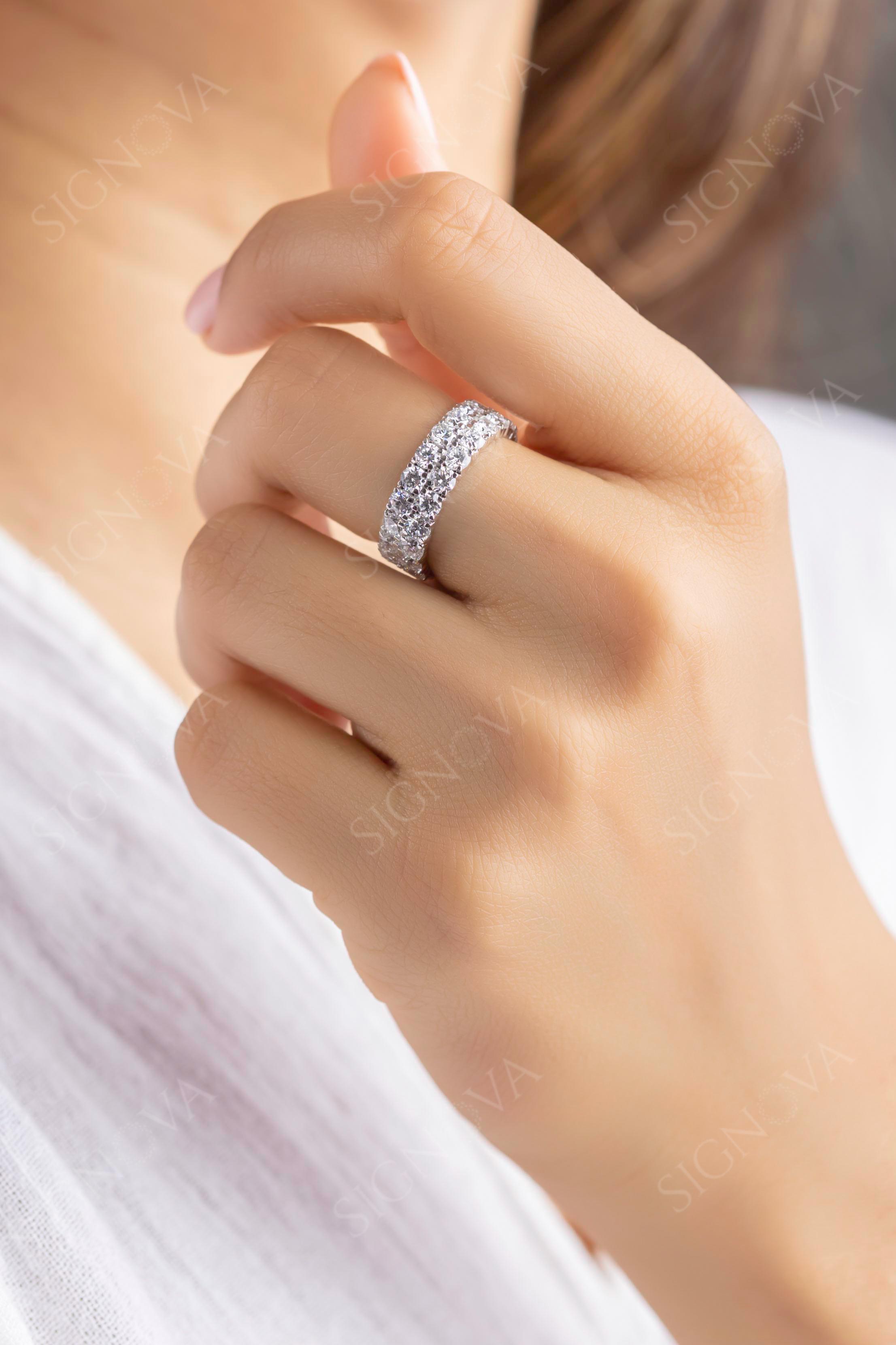 Double Row lab-Grown Eternity Bands – Signova